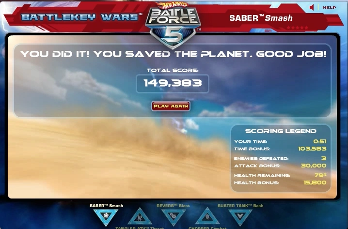 Hot Wheels Battle Force 5 Saber Smash