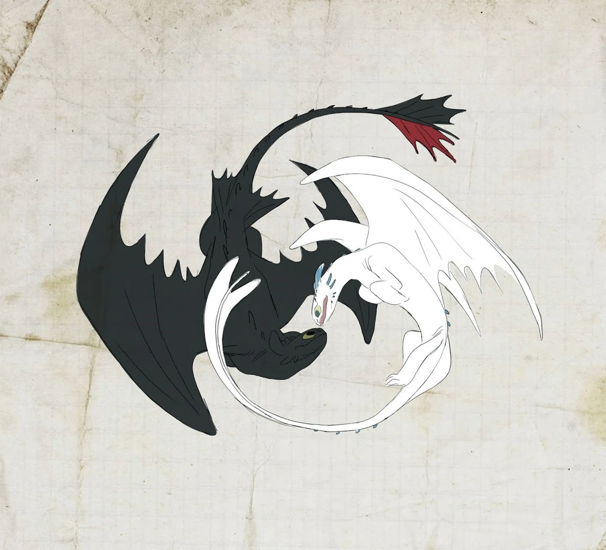 how to draw toothles and the light fury