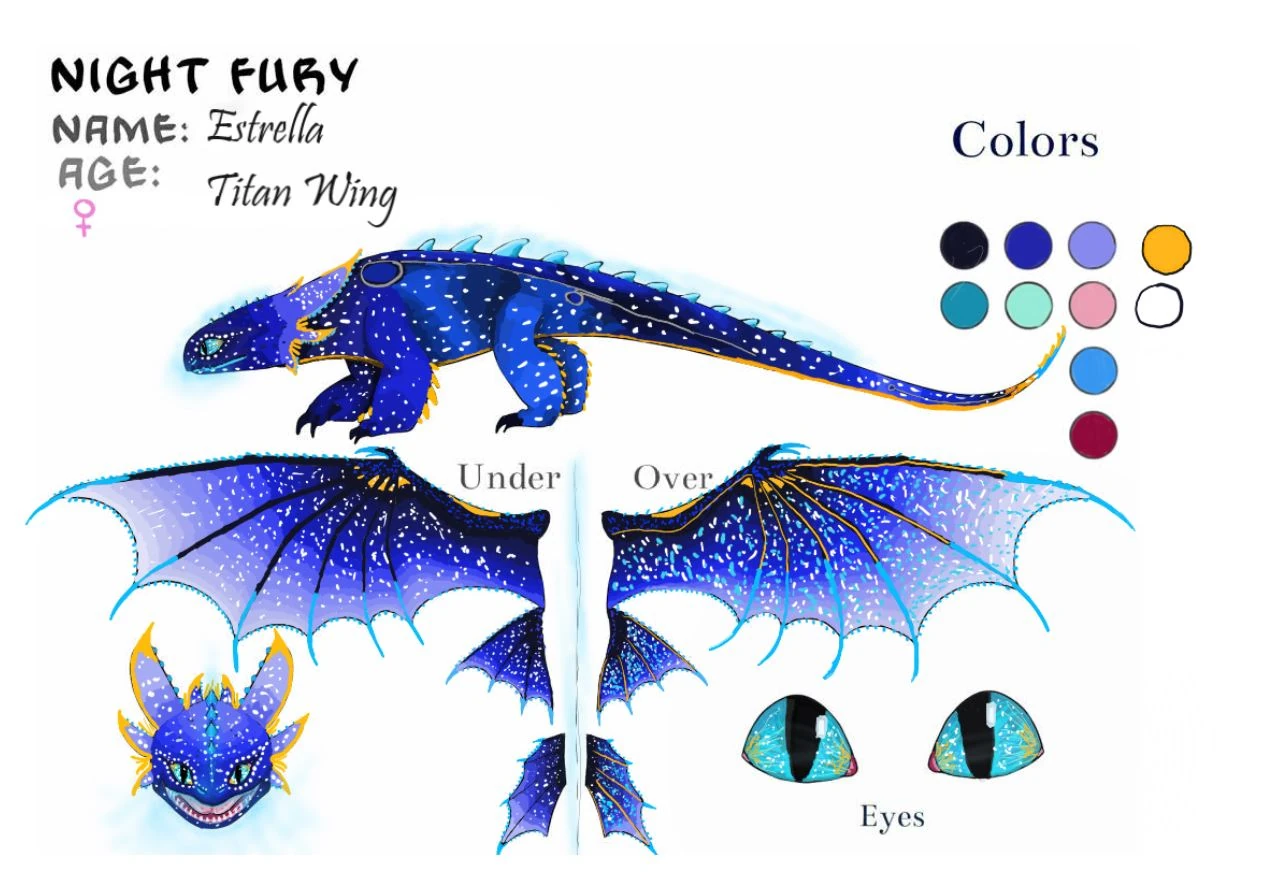 White Night Fury With Blue Eyes