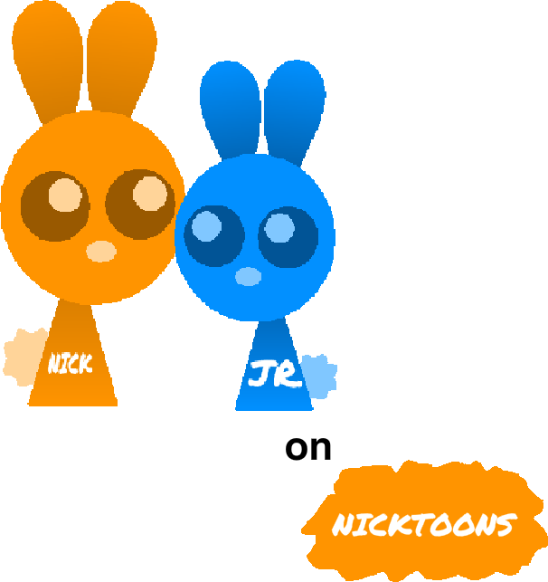 Nick Jr. on NickToons logo (2004-2007, bunnies) | Hub Ideas Wiki | Fandom