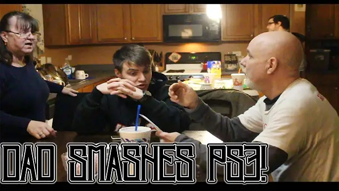 Lunatic Dad: DAD SMASHES PLAYSTATION 3! | Huge Cupid Corgi Wiki | Fandom