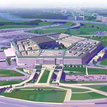 The Pentagon Building Top View