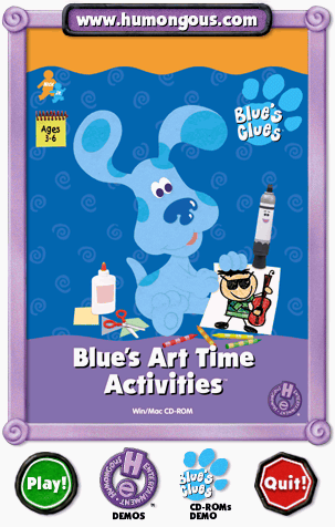 Blue's Art Time Activities | Humongous Entertainment Games Wiki | Fandom
