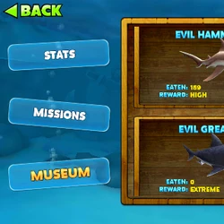 Great White Hungry Shark Evolution Shell Map