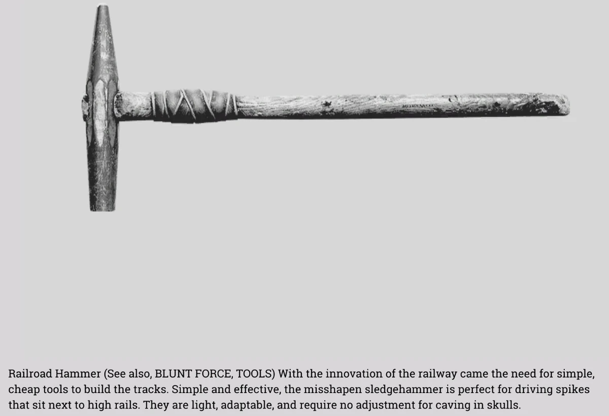 Railroad Hammer - Official Hunt: Showdown Wiki