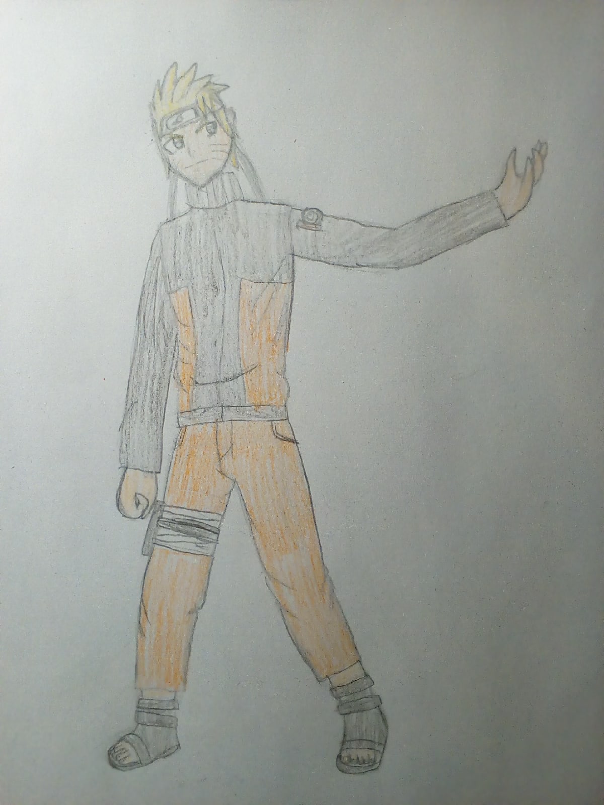 Naruto Uzumaki Nine Tailed Form Drawing