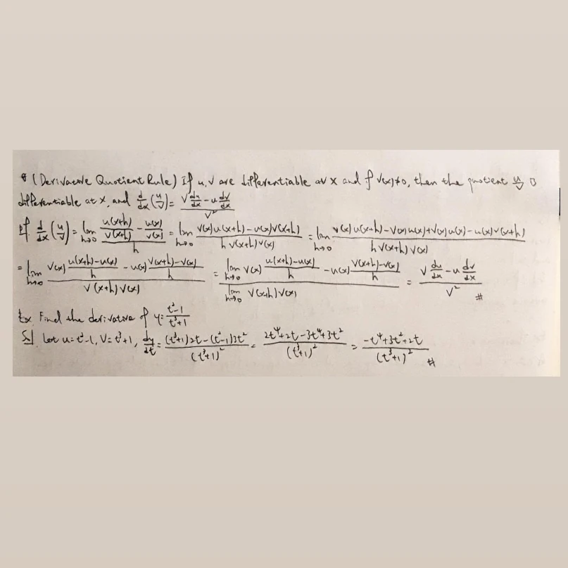 36. Derivative Quotient Rule | My Wiki | Fandom