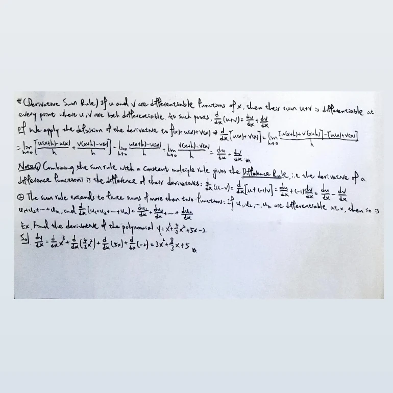 33 Derivative Sum Rule My Wiki Fandom