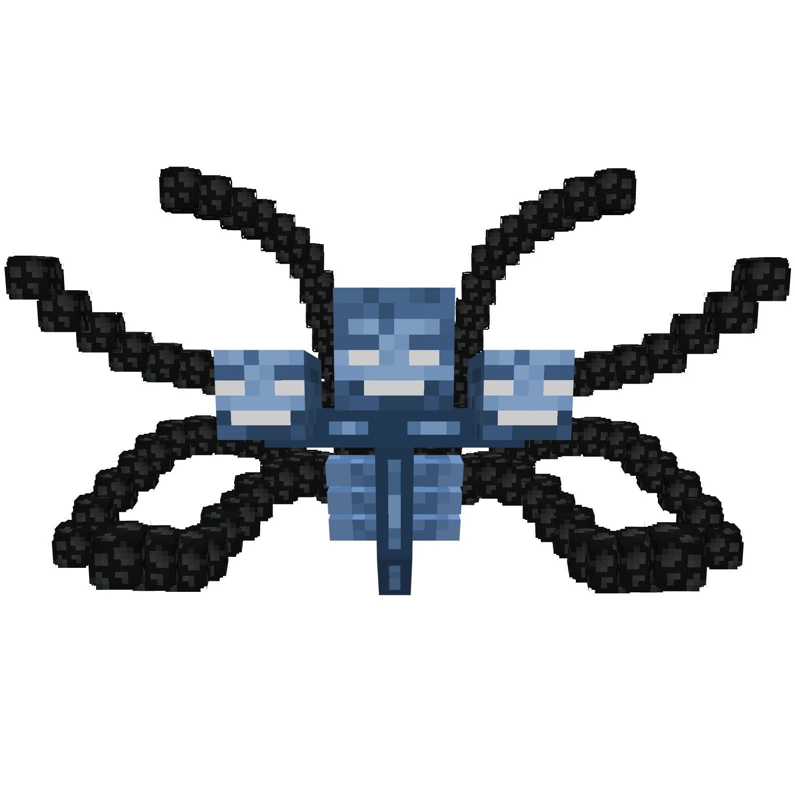 Minecraft Wither Pixel Art Grid