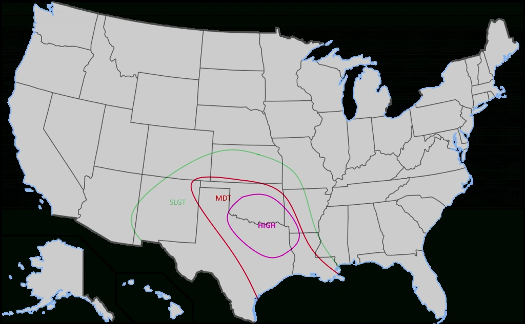 List of Storm Prediction Center high risk days (V2) | Hypothetical ...