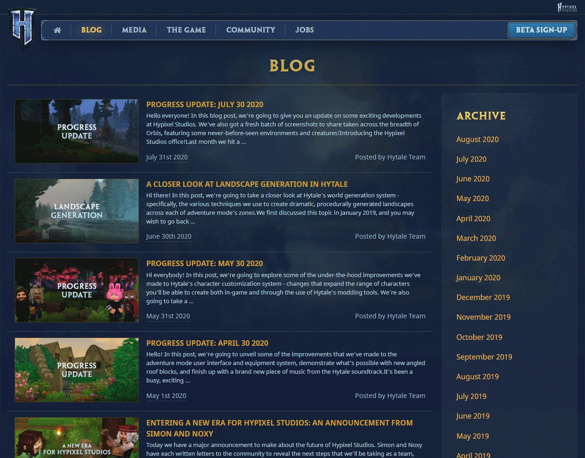 Blog – Hytale Documentation Wiki