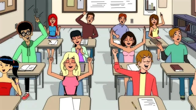 High School Classroom Cartoon