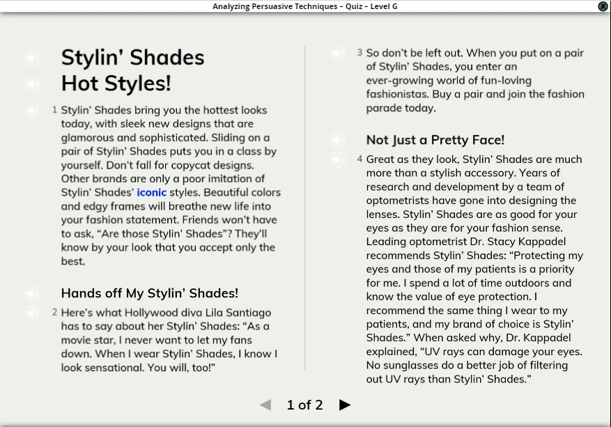 Stylin' Shades | I-Ready Wiki | Fandom
