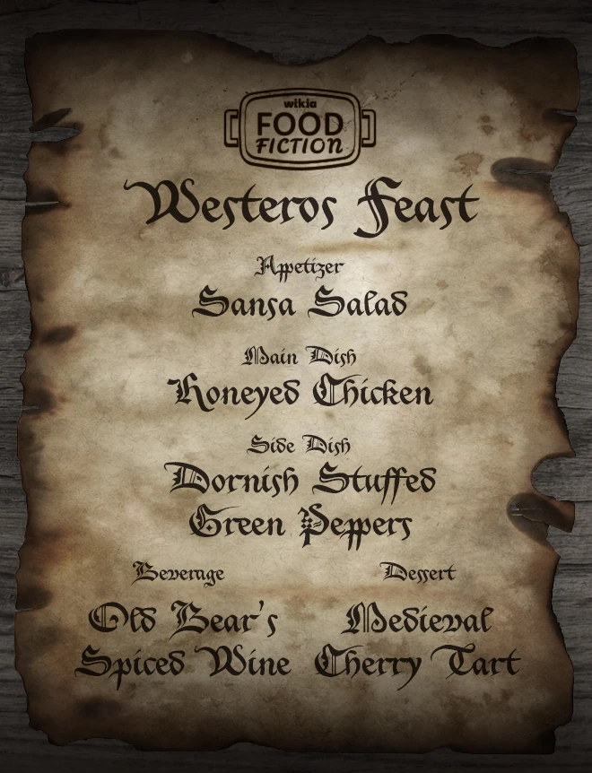 User blog:Gcheung28/Food Fiction: A Westeros Feast | A Song of Ice and ...