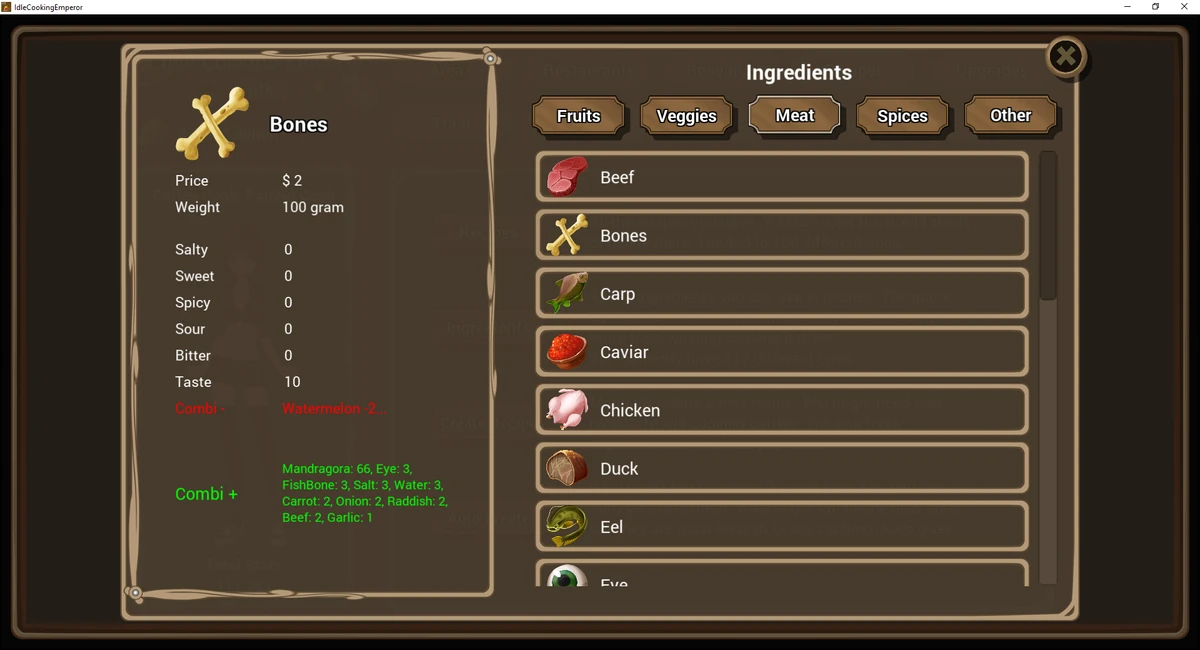 Bones | Idle Cooking Emperor Wiki | Fandom