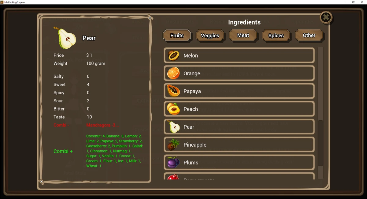 Pear | Idle Cooking Emperor Wiki | Fandom
