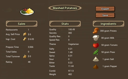 Mashed Potatoes | Idle Cooking Emperor Wiki | Fandom