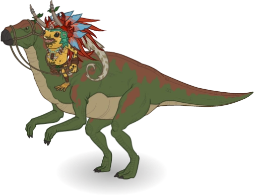 Chief Yorb (on hadrosaurus) - Idle Champions of the Forgotten Realms Wiki