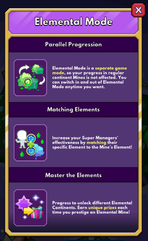 Elemental Mode | IdleMinerTycoon Wiki | Fandom