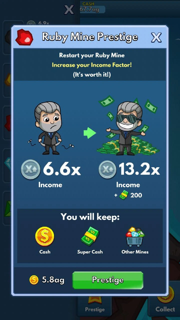 Prestige | IdleMinerTycoon Wiki | Fandom