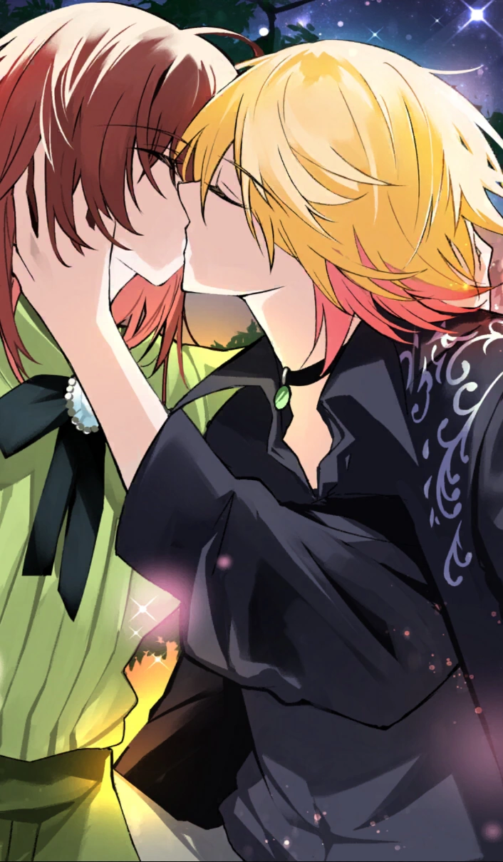 Finn Card Kiss Scene UR | Idols of Starlight : Secret Love Wiki | Fandom