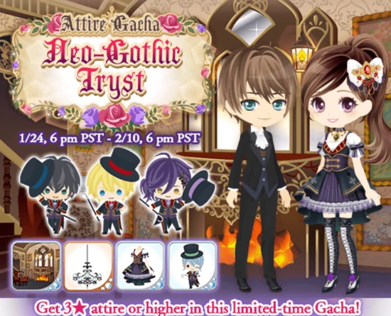 Gacha Event: Neo-Gothic Tryst Attire Gacha (2019) | Ikemen Revolution ...