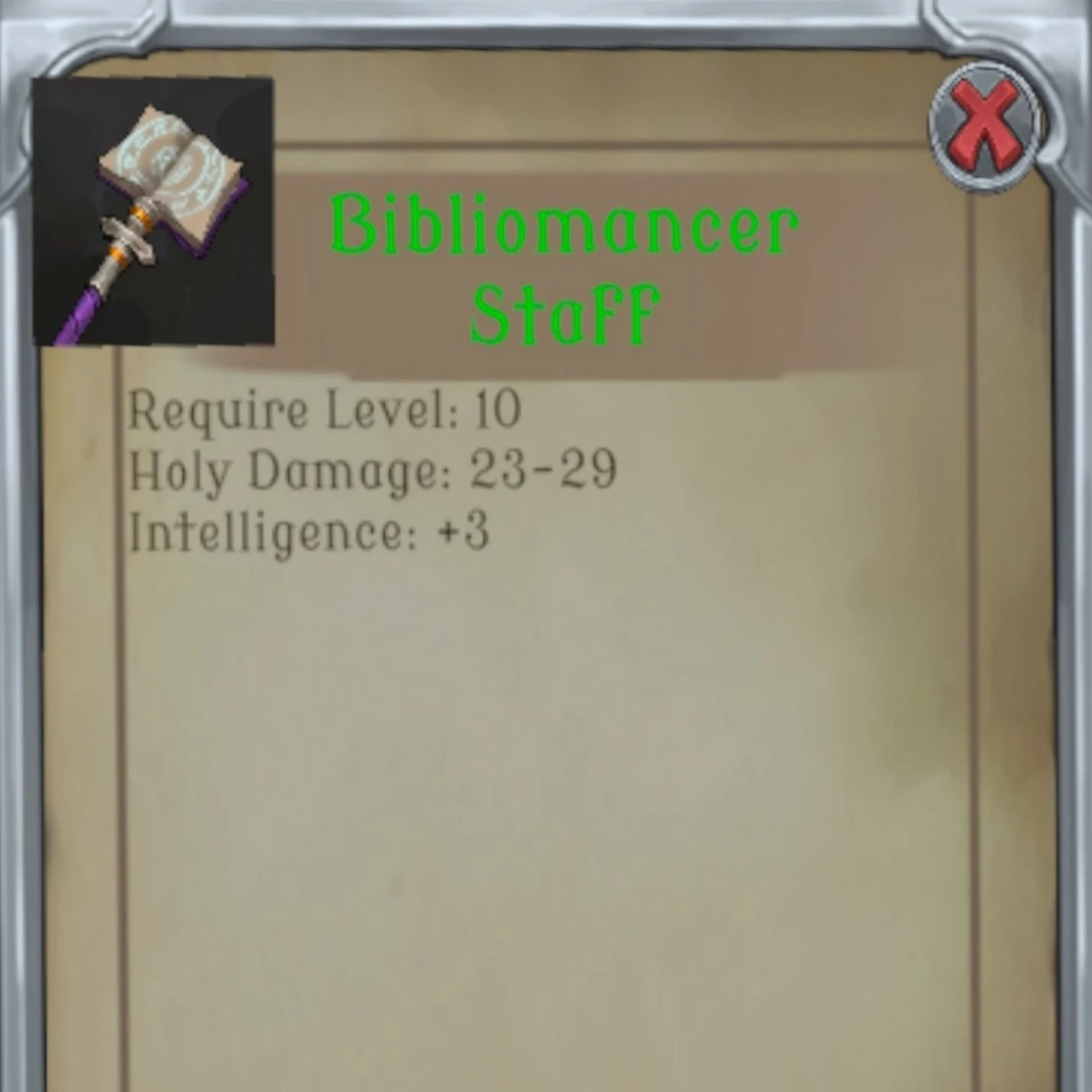 Bibliomancer Staff | Ilysia VR Wiki | Fandom