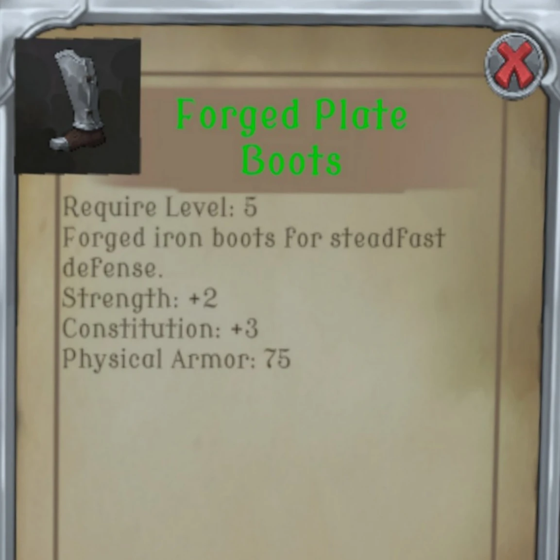 Forged Plate Boots | Ilysia VR Wiki | Fandom