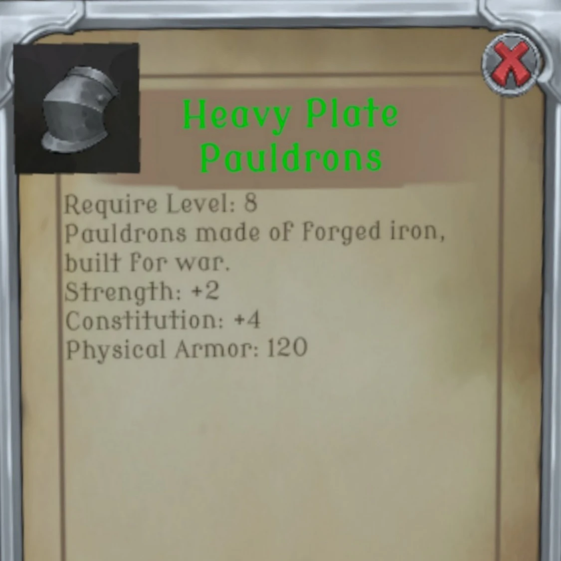 Heavy Plate Pauldrons | Ilysia VR Wiki | Fandom