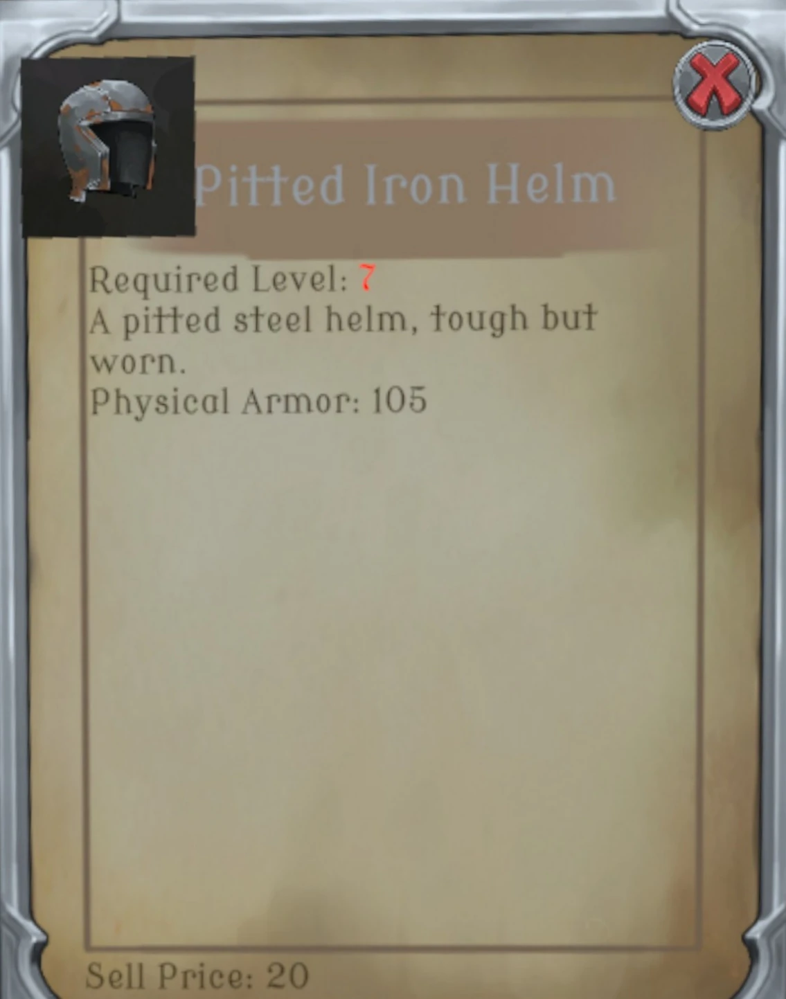 Pitted Iron Helm | Ilysia VR Wiki | Fandom