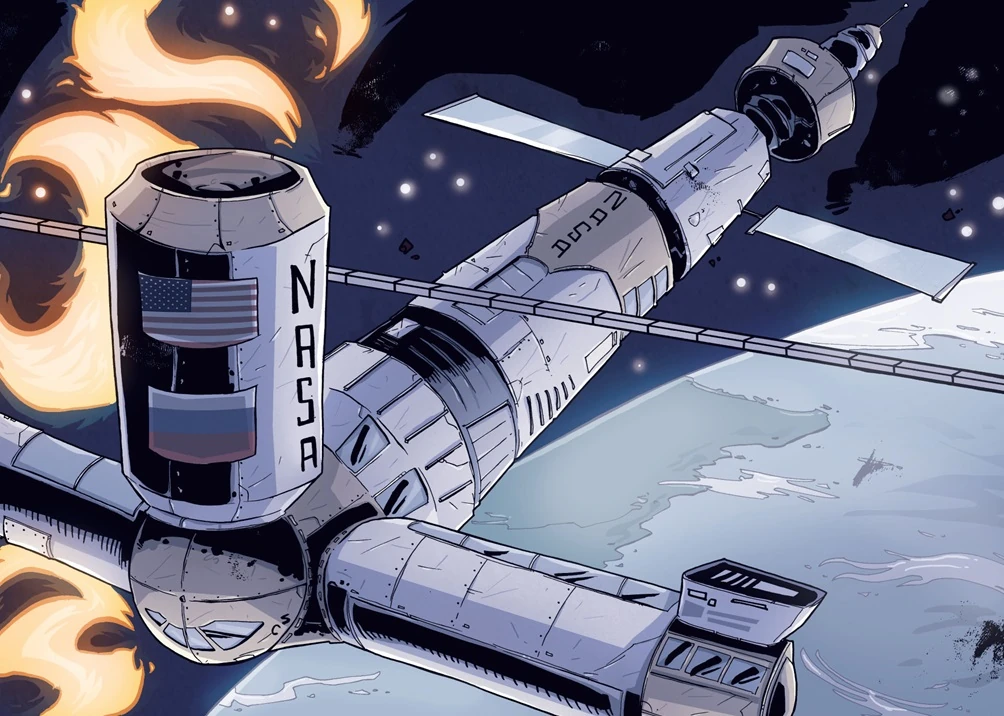 International Space Station Comic Strip