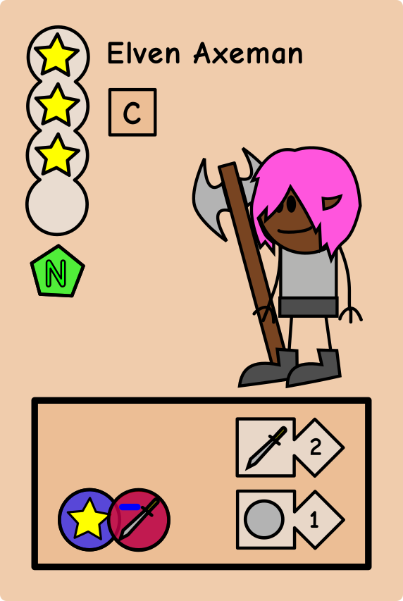 Elven Axeman (card) | Immortals Warfield Wiki | Fandom