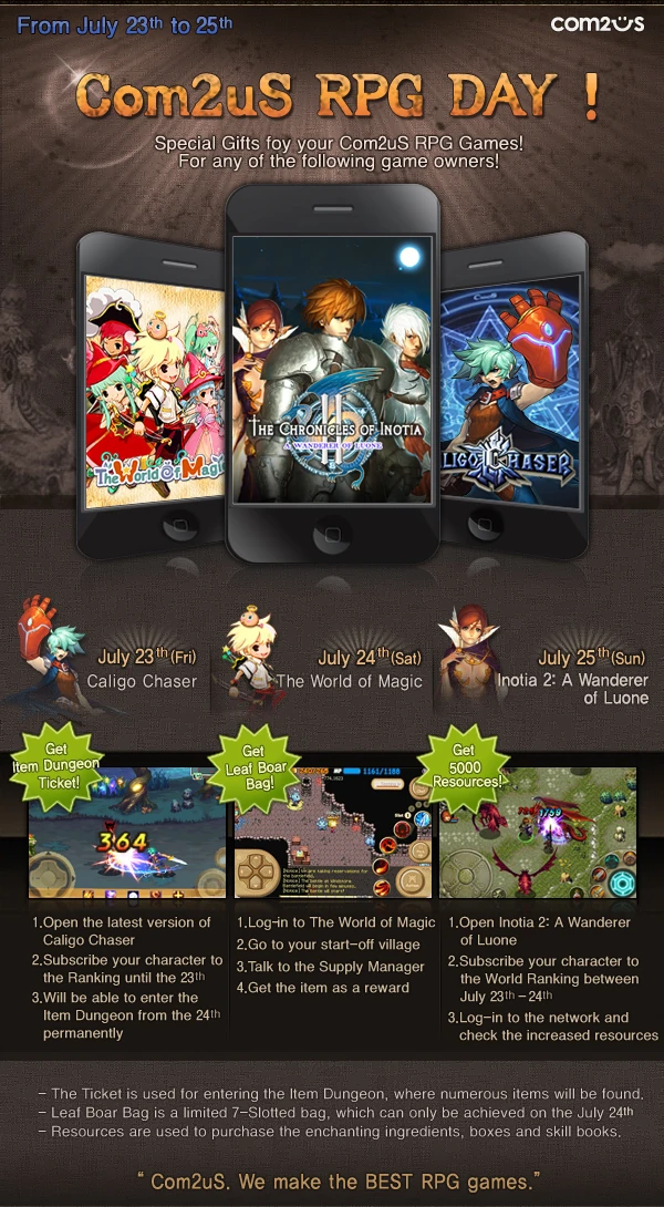 Com2uS RPG DAY! | IMO: The World of Magic Wiki | Fandom