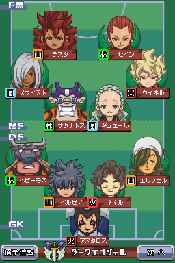 Formation : Anges Noirs | Wiki Inazuma Eleven | Fandom