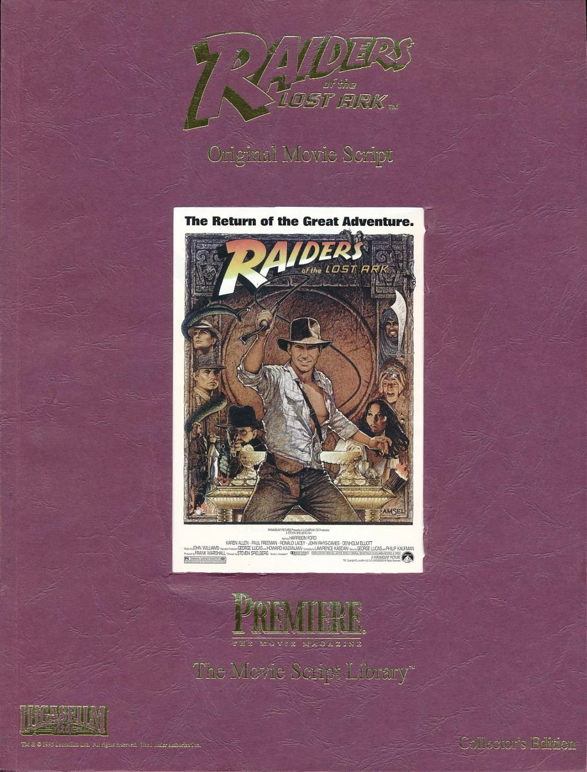 Raiders of the Lost Ark: Original Movie Script | Indiana Jones Wiki ...