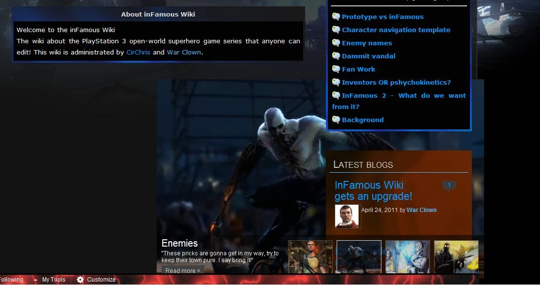 Talk:InFamous Wiki | Infamous Wiki | Fandom