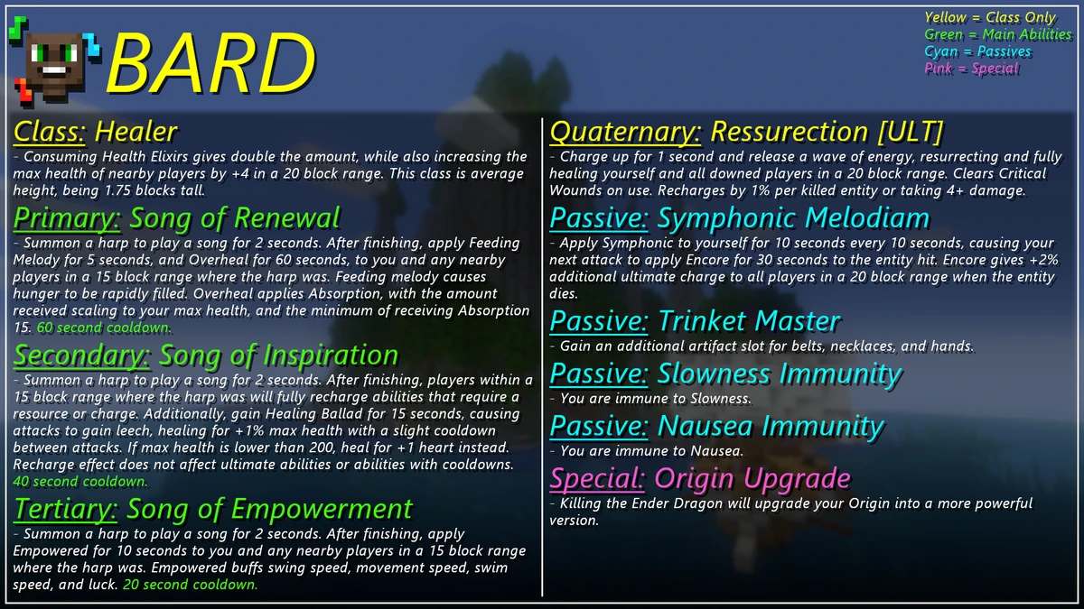 Bard | Infernal Origins Wiki | Fandom