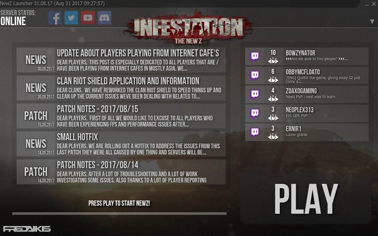 2017-09-01 - Official Infestation: The New Z Wiki