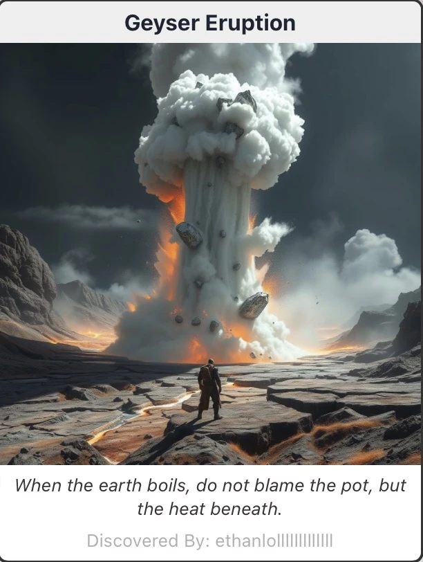 Geyser Eruption | Infinite Card Wiki | Fandom