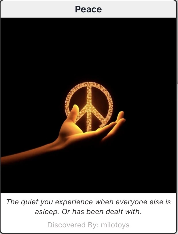 Peace | Infinite Card Wiki | Fandom