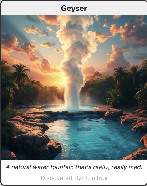 Geyser | Infinite Card Wiki | Fandom