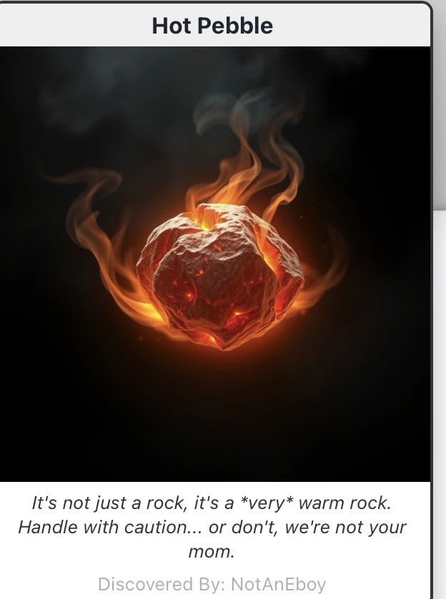 Hot Pebble | Infinite Card Wiki | Fandom