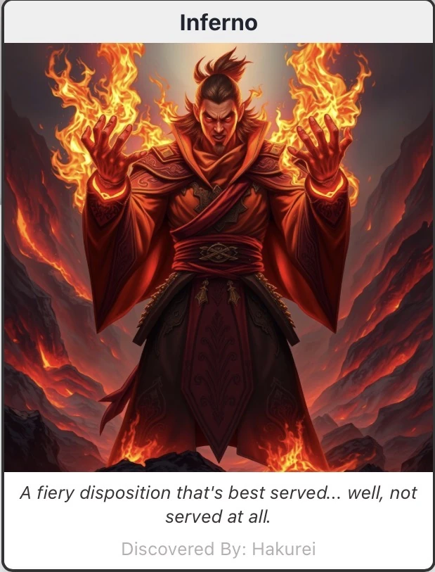 Inferno | Infinite Card Wiki | Fandom