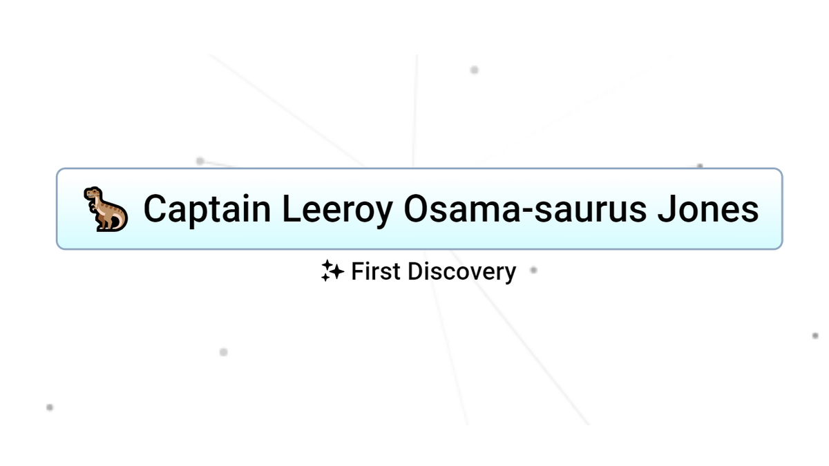 Captain Leeroy Osama-saurus Jones | Infinite Craft (Neal.fun) Wiki | Fandom Captain Leeroy Osama-saurus Jones | Infinite Craft (Neal.fun) Wiki | Fandom