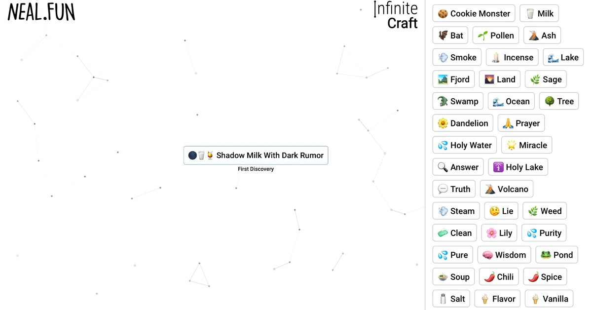 Shadow Milk With Dark Rumor | Infinite Craft (Neal.fun) Wiki | Fandom