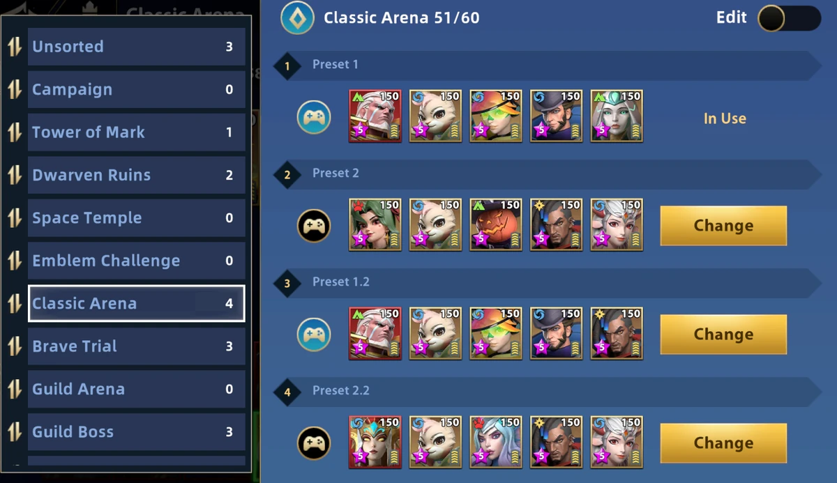 Preset line-ups | Infinite Magicraid Official Wiki | Fandom