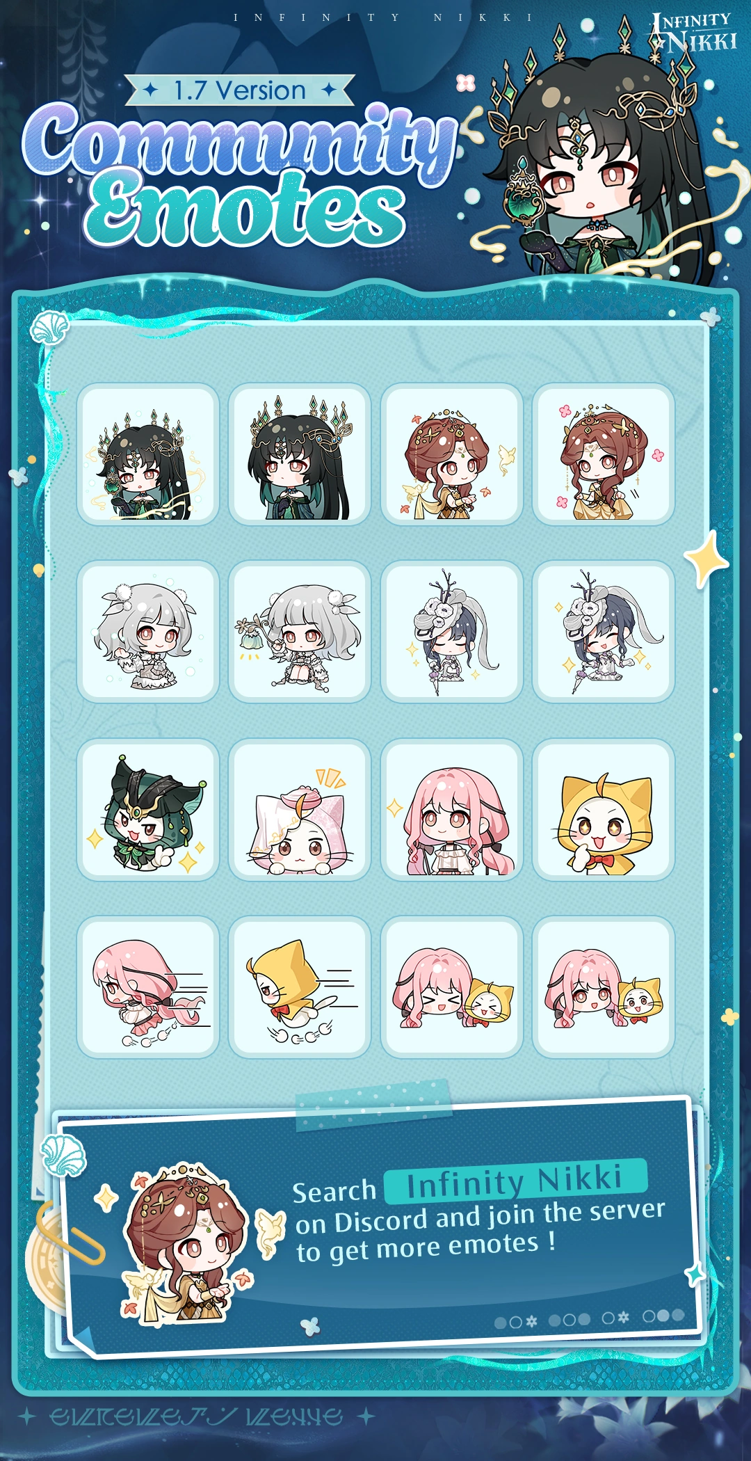 Community Emotes: Blue Tears Season | Infinity Nikki Wiki | Fandom