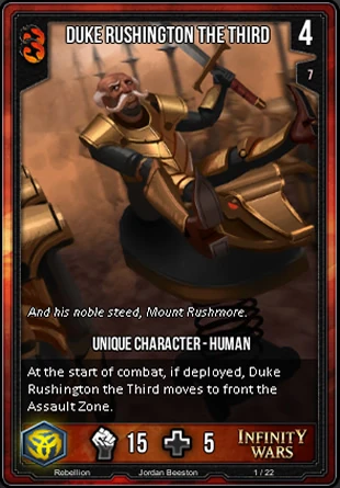 Duke Rushington the Third | Infinity Wars Wiki | Fandom