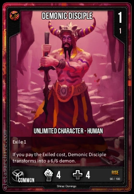 Demonic Disciple | Infinity Wars ATCG Wiki | Fandom