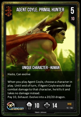 Agent Coyle, Primal Hunter | Infinity Wars ATCG Wiki | Fandom
